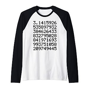 3.14 Pi Day Number Math Geek Teachers Graphing Calculator Raglan Baseball Tee