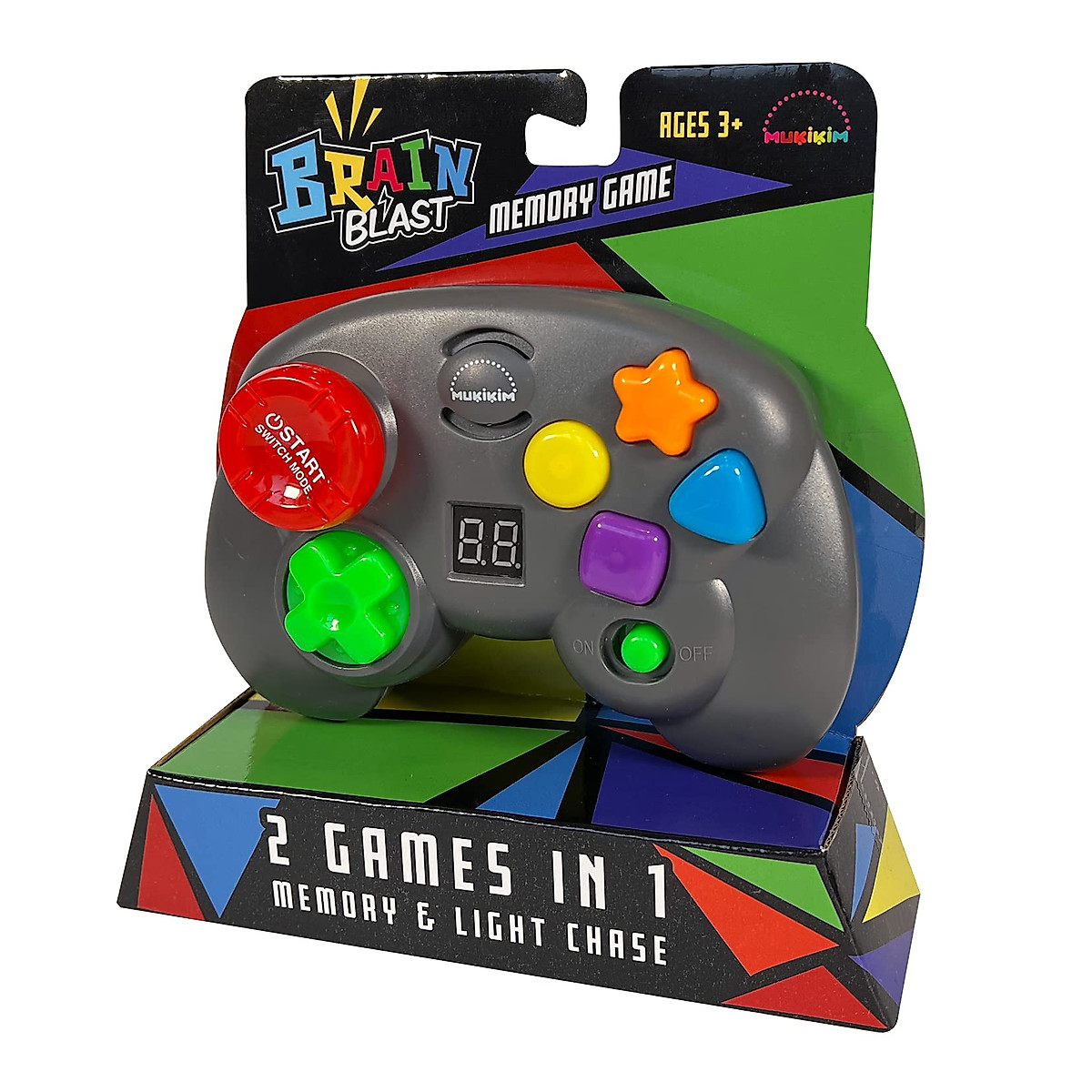 Brain Blast - Memory & Light Chase 2 Games in 1. Exciting & Unique Electronic Handheld Game for Kids Ages 3+. Challenge Yourself to Repeat The Patterns & Advance to Higher Levels!