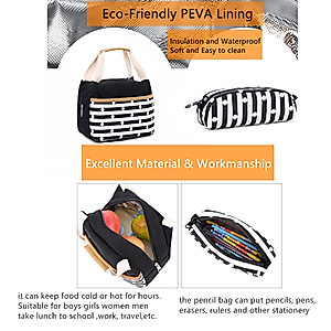 Kids Backpack for Girls Boys Elementary Middle School Backpacks Teen Bookbag with Lunch Box Lightweight Canvas Daypacks Laptop Rucksack(Dark Blue)