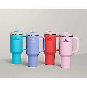 Stanley Quencher H2.0 Tumbler with Handle and Straw 30 oz | Flowstate 3-Position Lid | Cup Holder Compatible for Travel | Insulated Stainless Steel Cup | BPA-Free | Cherry Blossom