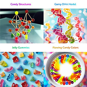 Playz Edible Exploding Candy Making Science Kit for Kids Ages 8-12 Years Old - Food Science Chemistry Kid Science Kit with 29 Experiments, Educational Science Kits for Boy & Girls