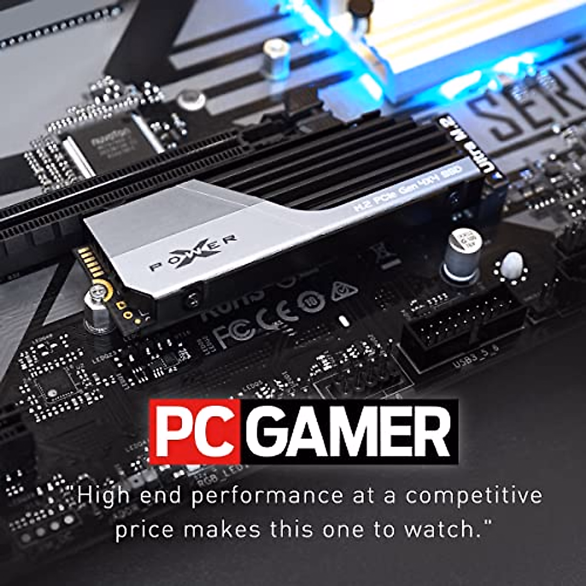 Silicon Power 2TB XS70 Nvme PCIe Gen4 M.2 2280 Internal Gaming SSD W/R Up to 7,300 MB/6,800/s, w/DRAM Cache (SP02KGBP44XS7005)