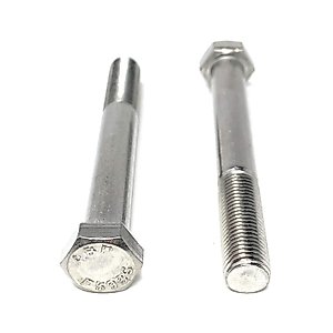3/8-24x3 Stainless Steel Hex Cap Screws Hex Bolts 18-8 (UNF) FINE Thread - (5 pcs)