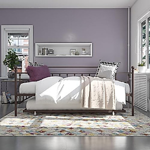 DHP Manila Metal Daybed and Trundle, Queen, Bronze