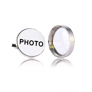 Cuff-Daddy Mens Cufflinks Photo Picture with Jewelry Presentation Box Storage Travel Special Occasions Cufflinks for Wedding Mens Cuff Link Dress Shirt Business Gift Jewelry Box