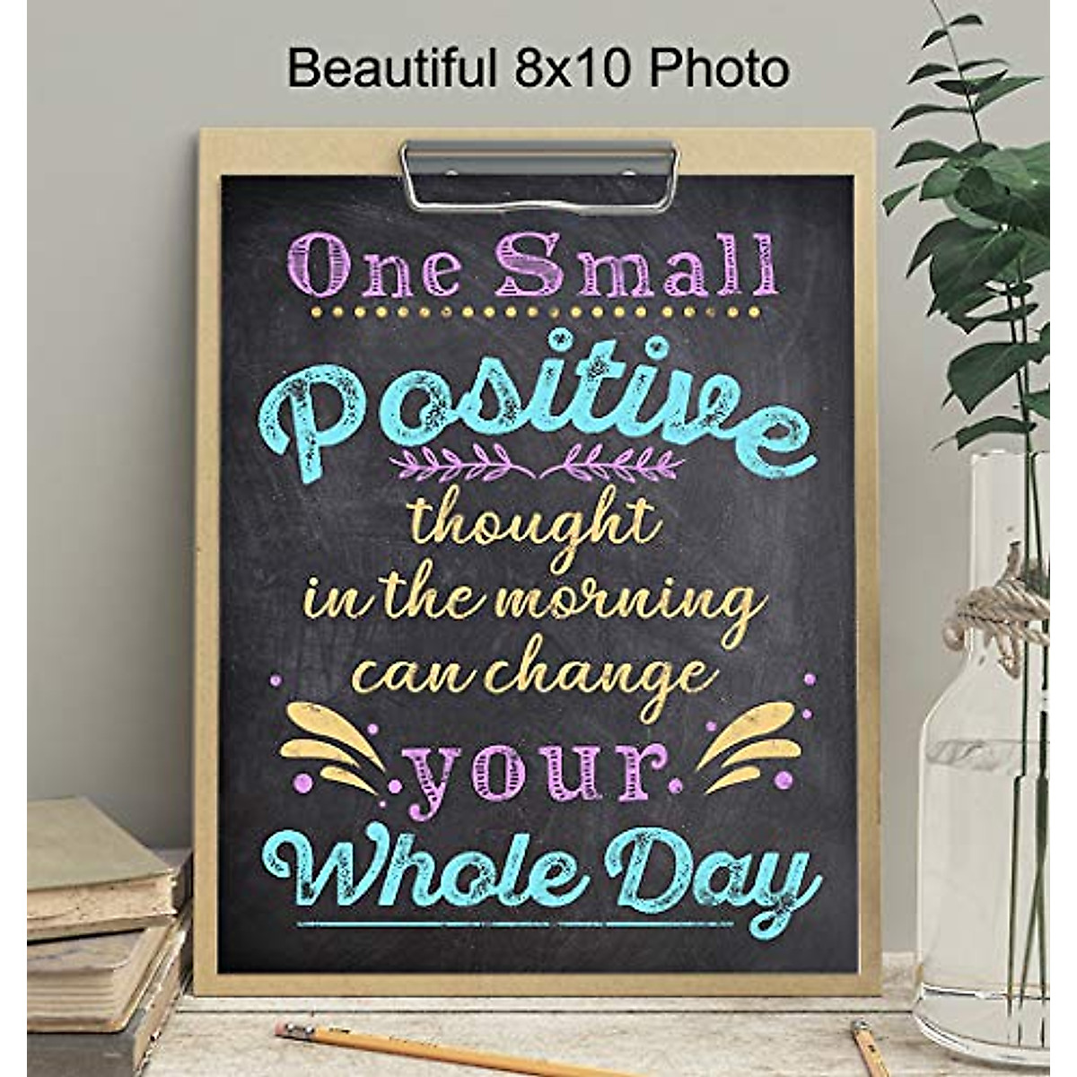 Positive Quotes Wall Decor Poster - Inspirational Uplifting Encouragement Gift for Women, Daughter, Best Friend, Teens, Girls - Motivational Self Improvement Art for Bathroom, Bedroom, Home Office