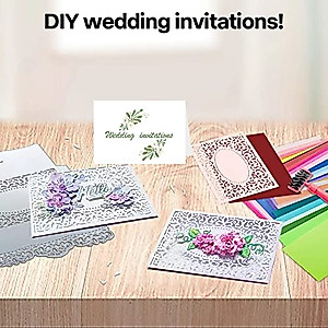 24 Sheets White Shimmer Cardstock 8.5 x 11 Metallic Paper, Goefun 80lb Card Stock Printer Paper for Invitations, Certificates, Crafts, DIY Cards