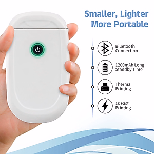 SKIO Label Maker Machine with Tape, L11 Portable Bluetooth Mini Label Printer for Labeling-no Ink Handheld Small Labeler Machine with Phone App, Fonts, Designs,Symbols,Barcode,for Organizing,Storage