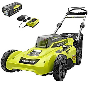 Ryobi Cordless Push Lawn Mower 20 in. 40-Volt with Whisper-Quiet Design