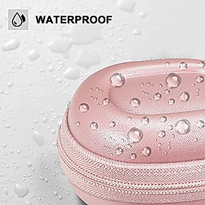 Fintie Carrying Case for Google Pixel Buds Pro 2 / Pro/A-Series/Buds 2 - Protective Hard EVA Shockproof Storage Portable Travel Cover Bag with Carabiner, Rose Gold