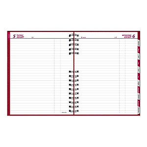 Brownline 2021 CoilPro Daily Planner, Hard Cover, Bright Red, 10.125 x 7.875 inches (C550C.Red-21)
