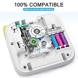 Suminey Compatible Label Tape Replacement for Brother P Touch TZe Label Maker Tape 12mm 0.47 Inch Laminated TZe-231 TZe-131 TZe431 TZe531 TZe631 TZe731 for D210S & Brother PT-D210 PTH110 D400, 6-Pack
