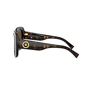 Versace VE 4387 108/73 Havana Plastic Rectangle Sunglasses Brown Lens