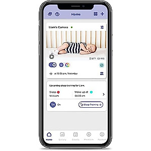 Hubble Connected Nursery Pal Cloud Smart Connected, Wi-Fi Enabled Baby Monitor with 5-Inch HD Color Parent Unit Viewer, Soothing Sounds and White Noise, 7-Color Night Light, Wall Mount, White