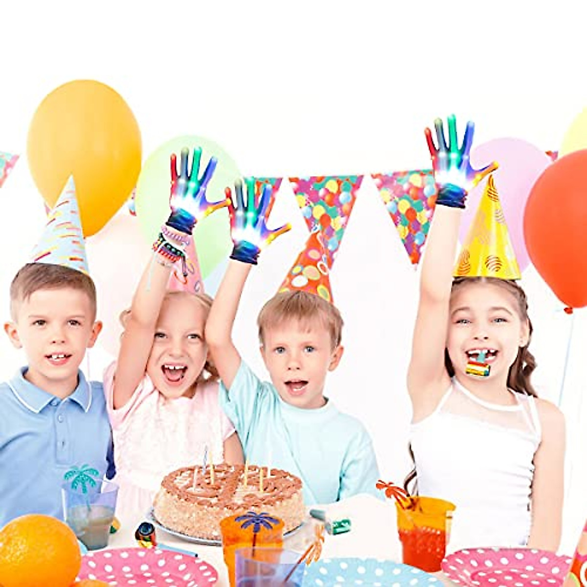 HITOP LED Gloves,Light Up Gloves Cool Fun Toys for 5-12 Year Old Boys Girls Christmas Stocking Stuffers for Kids Teens Men