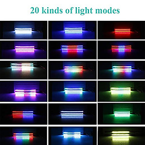 RC LED Light bar Roof LED Lamp Kit 20 Light Modes Control 155mm for 1/10 TRX-4 TRX-6 D90 HSP Redcat RC4WD Tamiya Axial SCX10 HPI DIY RC Car Crawler Truck