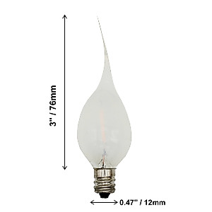 Creative Hobbies Silicone LED Night Light Bulbs, C7 Replacement Light Bulbs – 0.7W Equivalent to 4W 5W 6W 7W Incandescent, White Warm 2700K, Christmas String Lights, Electric Window Candles | 10 Pack