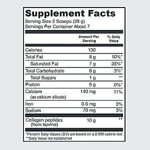 Vital Proteins Peppermint Mocha Collagen Creamer, 10g Collagen for Hair, Skin, Bone & Joint Health, 9g MCTs, 7oz