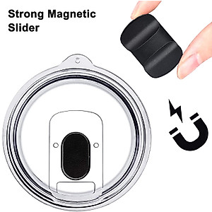 20oz Tumbler Lid, 2 Pack Tumbler Replacement Lids for YETI 20oz Tumbler, 10/24 oz Coffee Mug and 10oz Lowball, Top Replacement Magnetic Slider Lid, Spill Proof Cup Lids Covers with Slider Switch