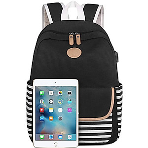 Sugaroom Canvas Bookbags School Backpack Laptop Schoolbag for Teens Girls High School