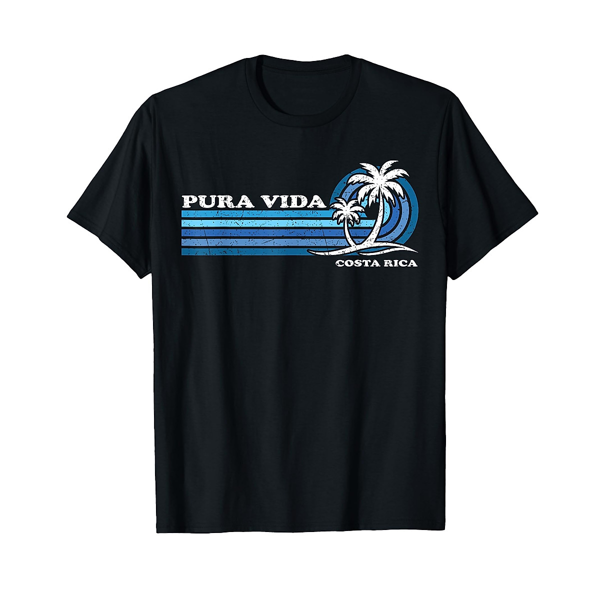 Vintage Retro Summer Vacation Costa Rica Pura Vida Beach T-Shirt