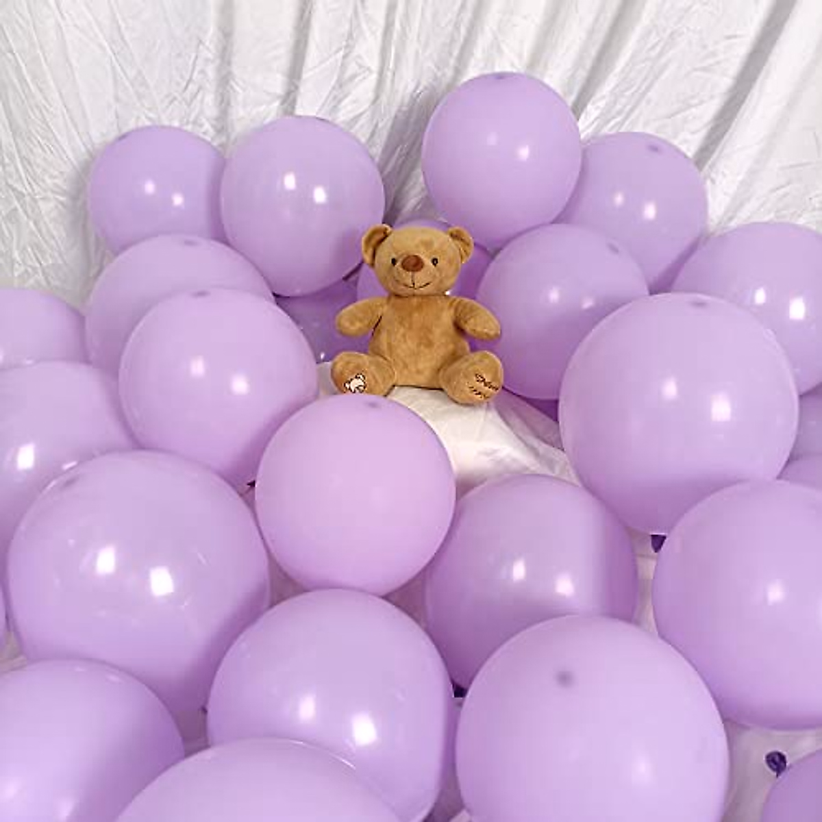 KIRIKOU 100pcs Pastel Purple Lavender Latex Balloons 10 Inch Macaron Candy Colored Latex Party Balloons for Wedding Graduation Kids Birthday Christmas Baby Shower Party Supplies Arch Garland (Purple)