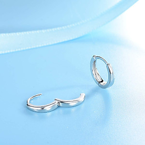 Sterling Silver Hoop Earrings for Women, Huggie Earrings Cartilage Hoop Earring Hypoallergenic Earrings Small Hoop Earrings Ear Cuffs for Women Men