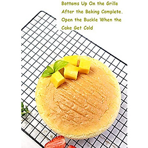 HYTK Springform Pan Set of 2 Nonstick Round Cheesecake Cake Pan 4 and 7 Inch Leakproof Heavy Carbon Steel Detachable Bakeware For Instant Port 6QT or 8QT…