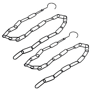 Chinffly Space Saving Hanger Chains,41.34 Inch / 105 CM Metal Chain Clothes Hanger Organizer with 23 Slots,Collapsible Vertical Space Saver Hangers for Closet Organizer,Black