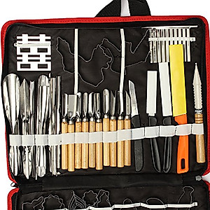 eoocvt 80pcs Set Portable Vegetable Fruit Food Peeling Culinary Kitchen Carving Sculpting Modeling Tools Kit Pack