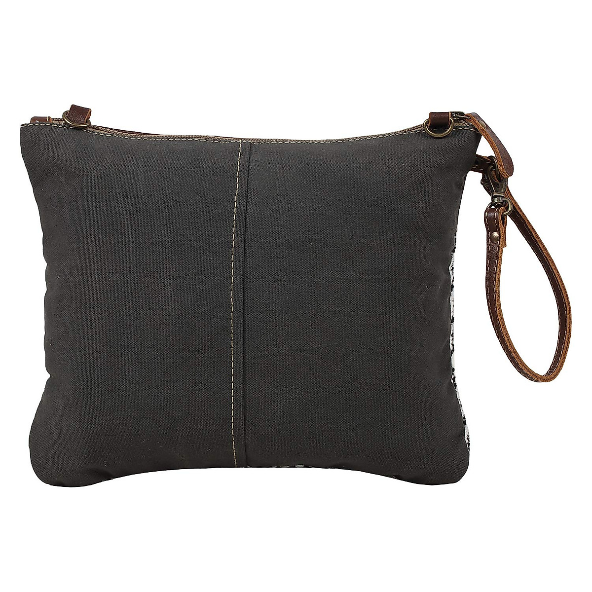 Myra Bag Mix n' Match Upcycled Canvas & Leather Crossbody Bag S-1578