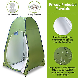 iMounTEK Portable Foldable Outdoor Pop Up Toilet Tent Changing Clothes Room Shower Tent Camping Shelter Privacy Tent w/Carry Bag