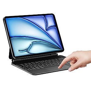 HOU for IPad Pro 12.9 Keyboard Case: Magnetic Floating Magic Keyboard for iPad Pro 12.9 inch(6th, 5th, 4th and 3rd Gen), Precision Multi-Touch Trackpad,Bluetooth Wireless Backlit