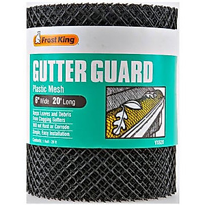 Frost King VX620 6" X 20' Black Plastic Mesh Gutter Guard