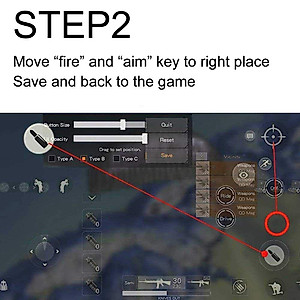 FSIGOM Mobile Controller,Aim Keys L1R1 and Gamepad Knives Out/Rules of Survival,Cellphone Game Trigger,Battle Royale Sensitive Shoot (Mobile Game Controller E)