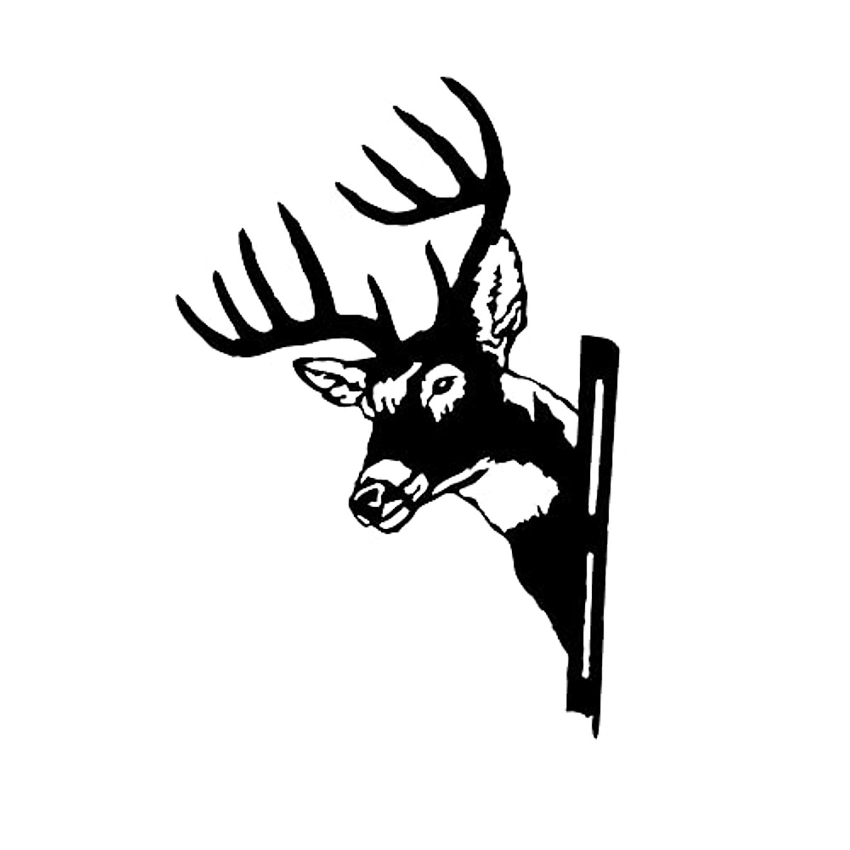 Boddenly Silhouettes Steel Metal Peeping Animals Art, Farm Sika deer Art Garden Decor Outdoor Decoration for Farmhouse, Yard, Lawn Weather Proof & Durable Farmhouse Decor, 28x29cm