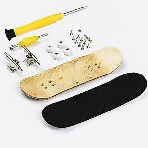 WDTMEEZU Wood Finger Skateboard Professional Fingerboards Wheels with Bearings Mini Fingerboard Finger Toy for Adults and Kids