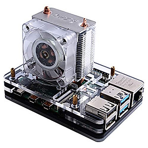 GeeekPi Case with ICE Tower Cooler for Raspberry Pi 4, Pi 4 Case with Fan and Aluminum Heatsink for Raspberry Pi 4 Model B