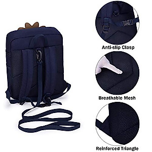 willikiva Cute Zoo Little 3d Backpack Kid Backpacks for Boys and Girls Toddler Backpack Waterproof School Bag Safety Harness Leash (Lion)