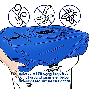 Trash Smell Buster, Trash Can Cover, Odor Eliminating Bag with Elastic Rubber Band, Eliminates Odor from Trash, Durable, Effective, Chemicals Free, 32 Gallon, 1 Cover
