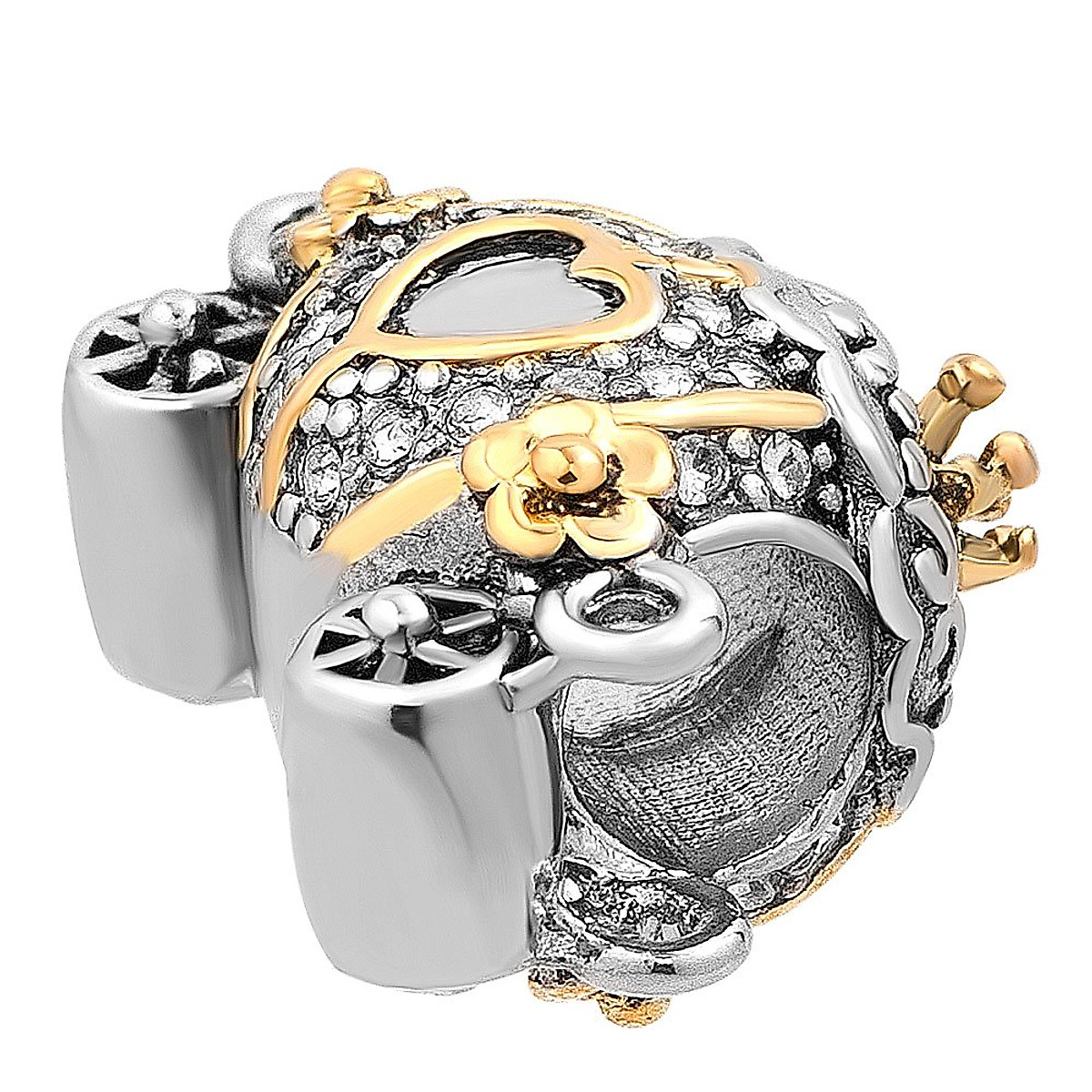 CharmSStory Cinderella Carriage Charm Beads For Charm Bracelets (Cinderella Carriage)