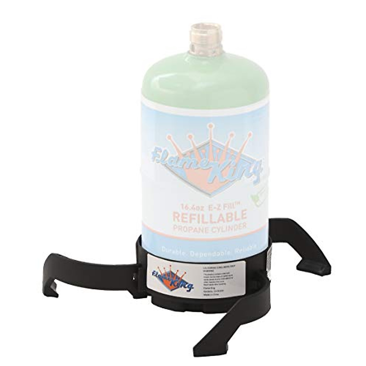 Flame King Spider Base for 1lb Propane Cylinder, Black (YSNSB1LB)