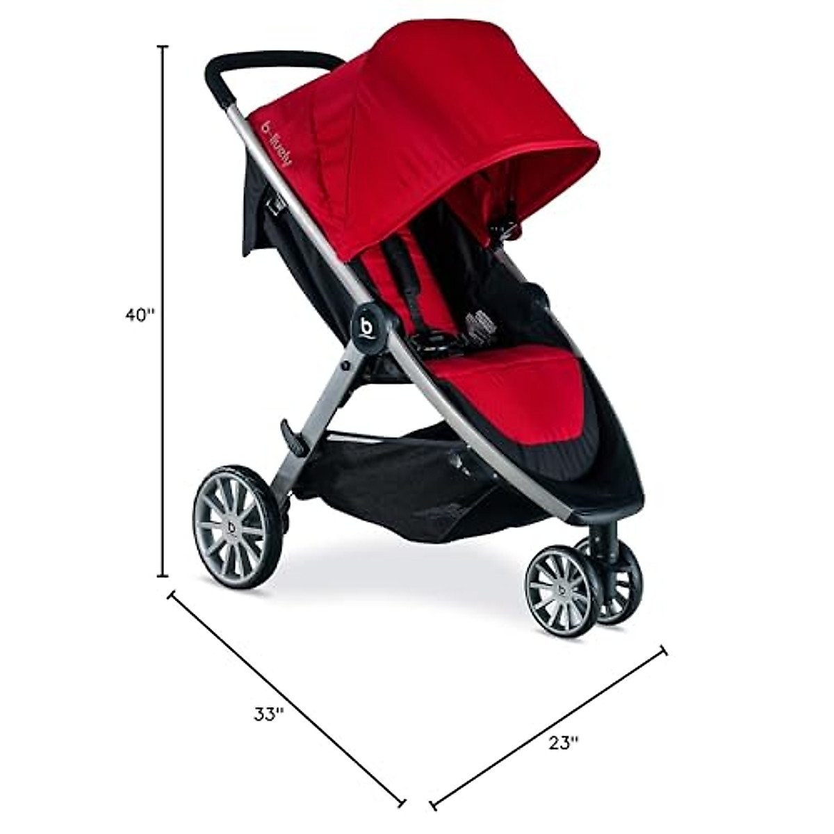 Britax B-Lively Lightweight Stroller, Cardinal