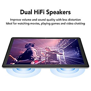 Airshi 10.1 Inch Smartphone Tablet Front 800W Rear 2000W Smartphone Tablet 5GWiFi Octa Core 100-240V for Home Travel (US Plug)