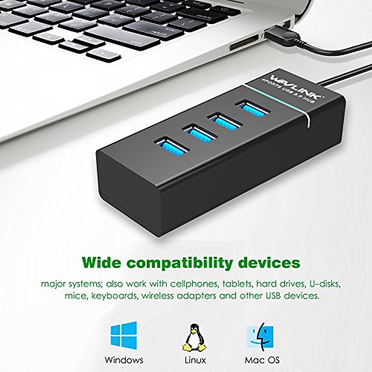 10Gbps USB C Hub, WAVLINK USB C Multiport Adapter, Data Speed Up to 10GBPs, 4k 60hz HDMI Port, 100W Power Delivery, USB C Hub HDMI for MacBook Pro/Air iMac iPad Pro Dell Chromebook and More
