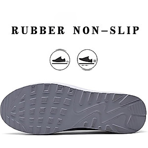 YAMIELO Women's Orthopedic Walking Shoes, Slip-On Non-Slip Light Air Cushion Orthopedic Sneakers for Arch Support (Blue,7)