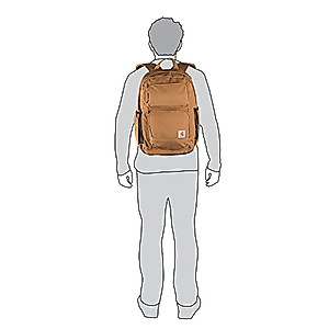 Carhartt Force Advanced Backpack with 15-Inch Laptop Sleeve, Tablet Storage, and Portable Charger Compartment, Carhartt Brown