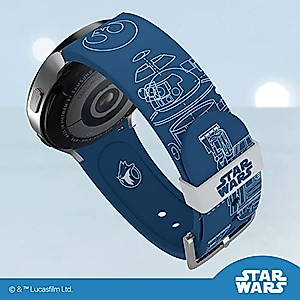 Star Wars - R2-D2 Droid Blueprints Smartwatch Band – Officially Licensed, Compatible with Samsung Watch (watch not included) - 20mm