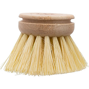 REDECKER Tampico Replacement Head for Dish Brush - Set of 2, 2-inch - Made in Germany - Tampico Fiber & Untreated Beechwood Handle - Replacement Head for Redecker Dish Brush