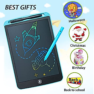 SAnmay LCD Writing Tablet 10-Inch, Doodle Board Drawing Tablet for 3 4 5 6 7 8 Year Old Kids, Erasable Electronic Doodle Pads for Toddlers, Learning Educational Toys Gifts-Blue